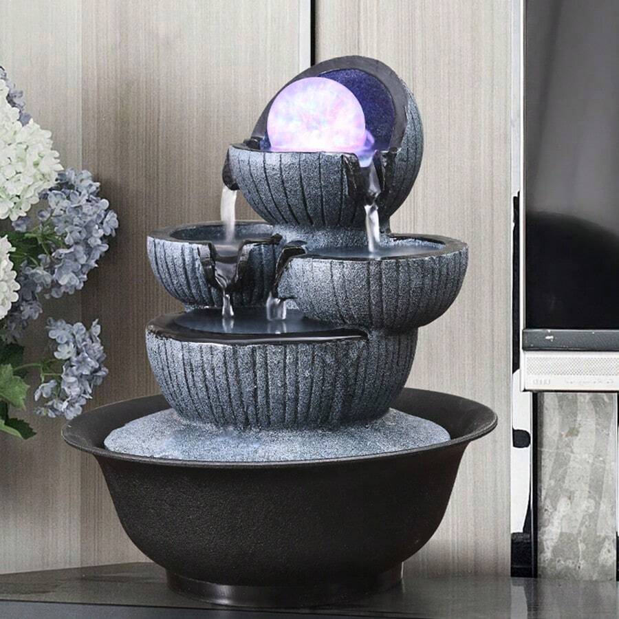 1pc 31*24*24CM Resin Feng Shui Water Feature Desktop Fountain With ...