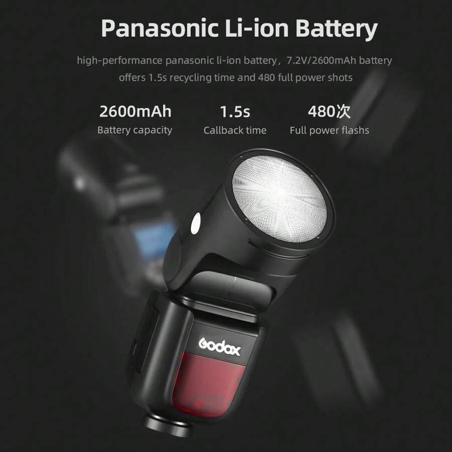 Godox V1 Speedlight V1N TTL HSS 1/8000s Li-Ion Battery Speedlite Flash ...