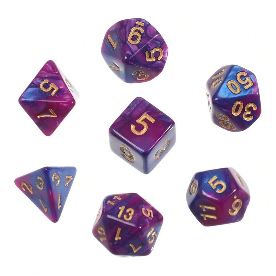 Multifaceted Two-Color Dice Set Game Dice For Board Card Game Supplies ...