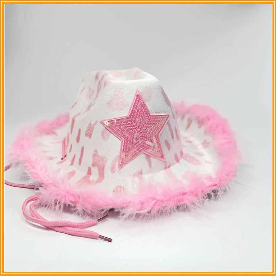 New Sexy Feather Star Hat, Pink Feather Star Celebration Party Hat With ...