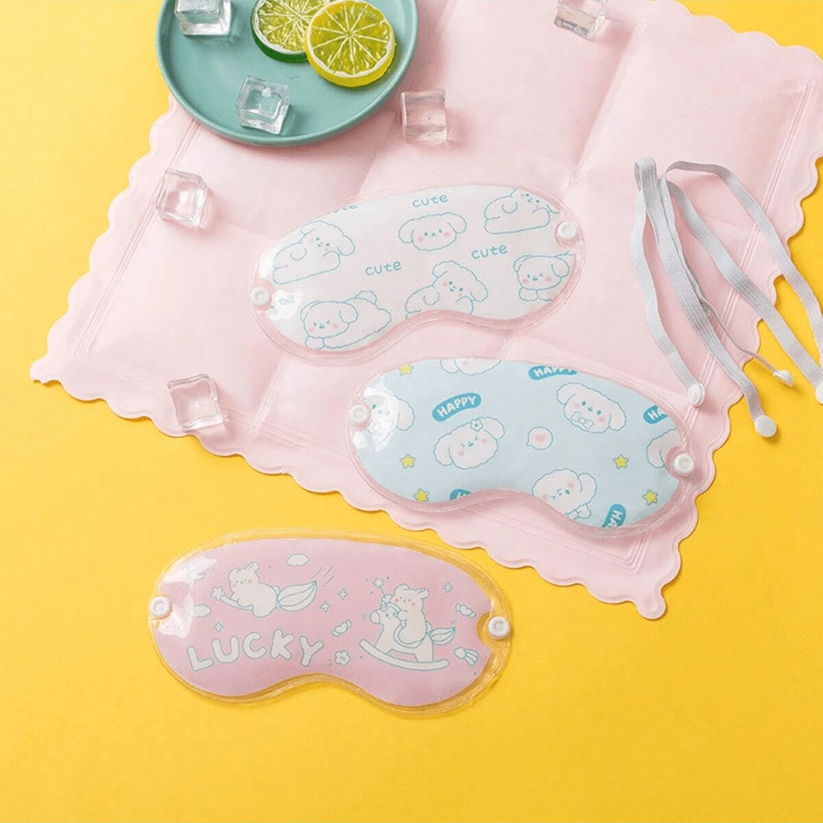 1pc Reusable Cute Animal-Shaped Gel Eye Mask, Suitable For Cooling ...