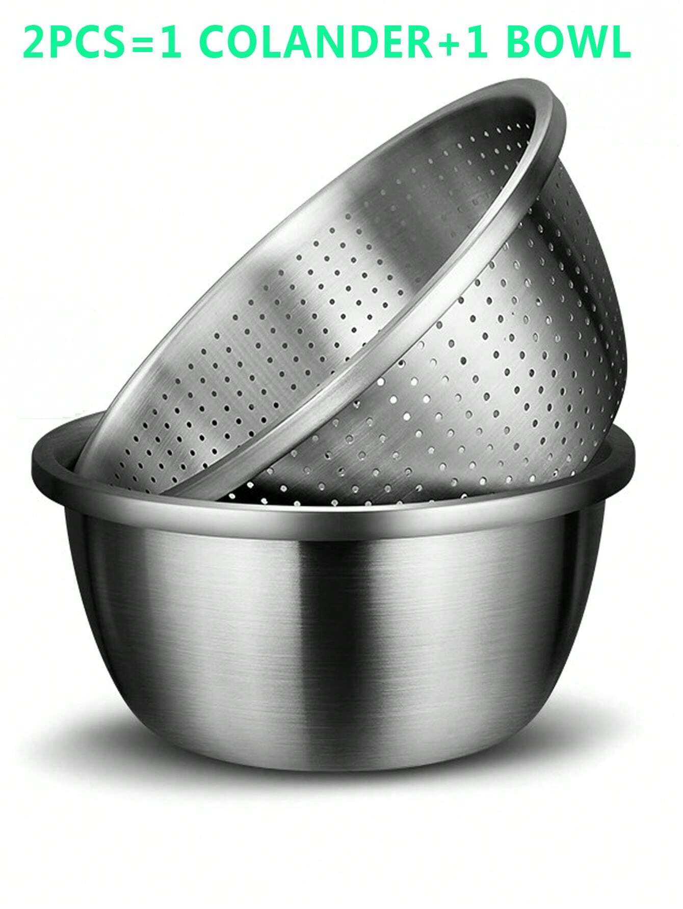 Strainer With Mixing Bowl 7.0 QT For Washing Vegetables, Fruit And Rice ...