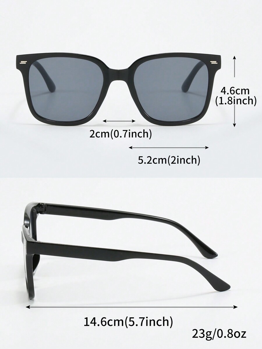 Women's Plastic Full Frame Square Pc Lens Fashion Glasses Suit For ...