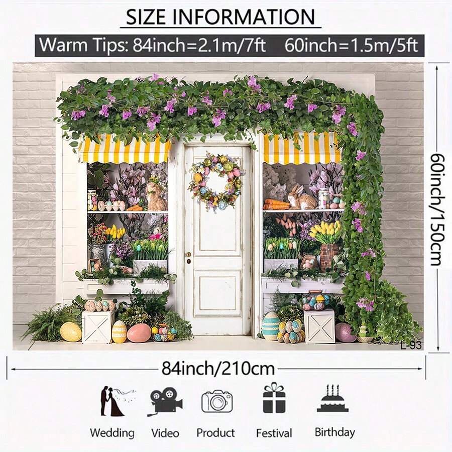 Easter Decoration 2024 Photography Background Spring Rabbit Eggs For ...