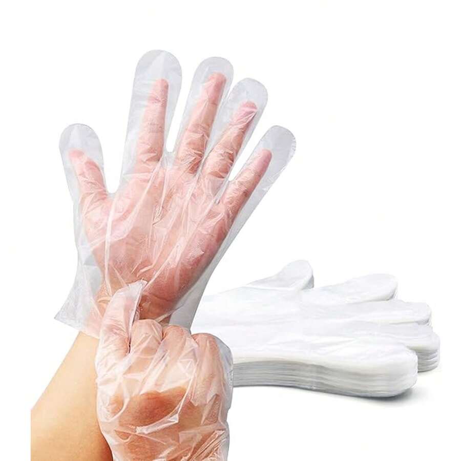 100Pcs Disposable Gloves, Food Prep And Service Plastic Gloves ...