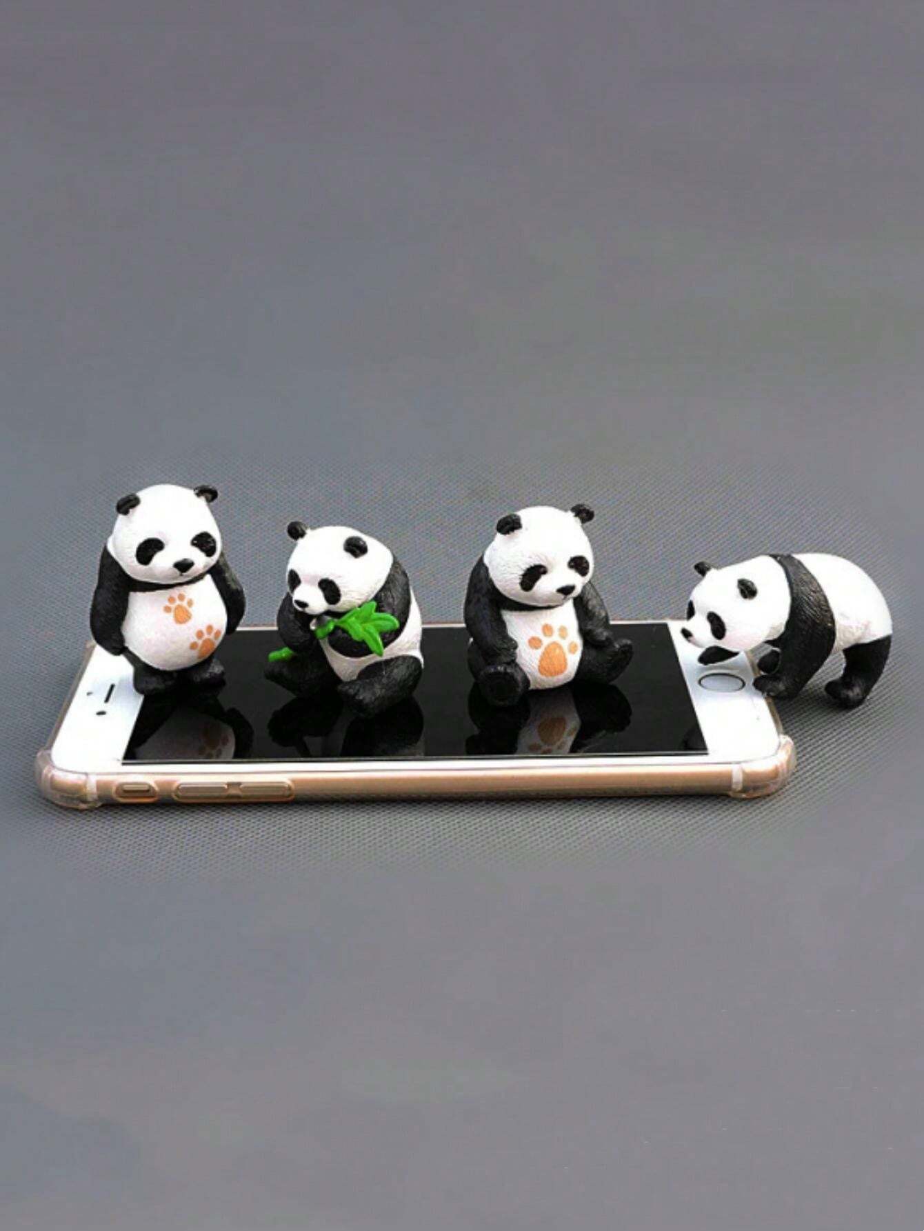 1pc Lifelike Resin Panda Miniature Landscape Ornament For Garden ...