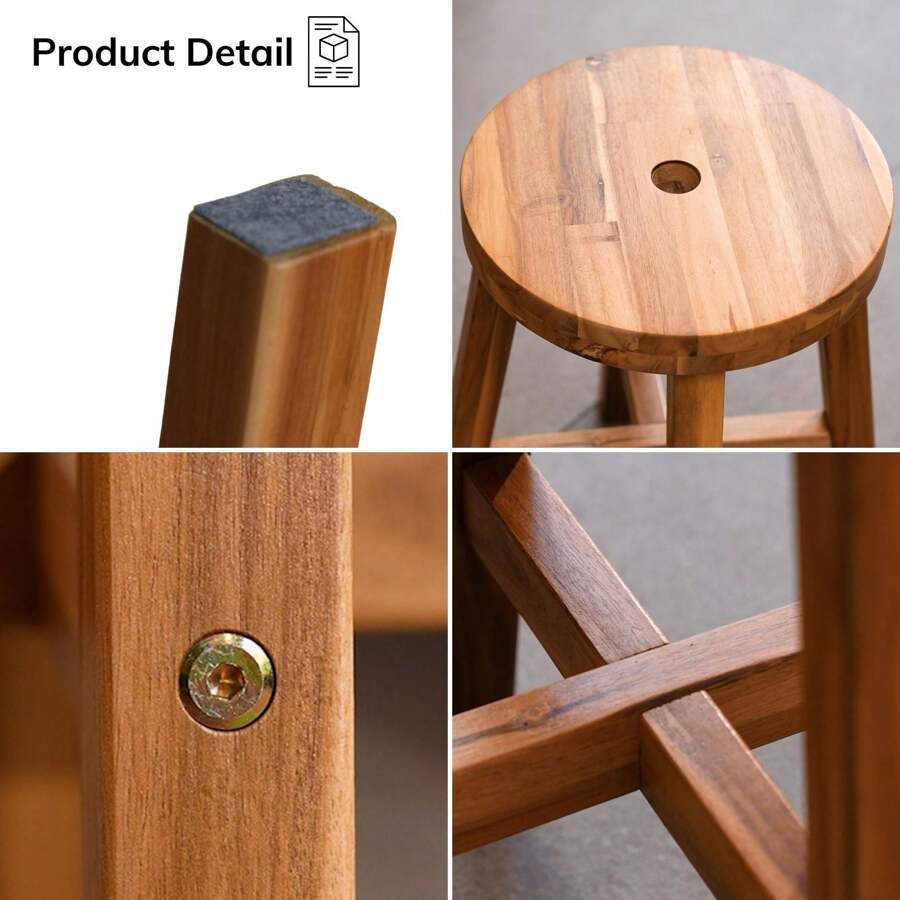Multi-Purpose Solid Wood Stools, Side Tables With Domed Tops, Bedside ...
