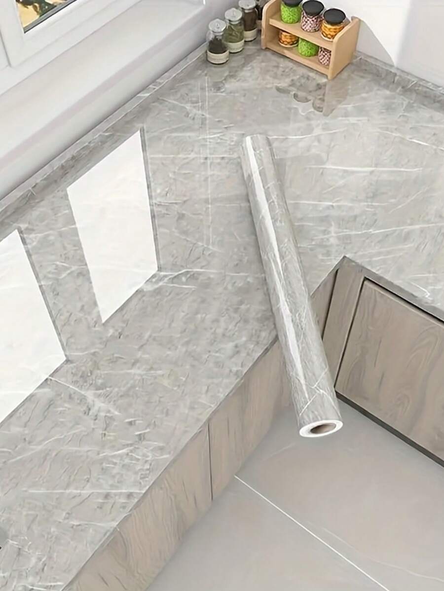 1pc Marble Self-Adhesive Waterproof Wallpaper - Waterproof, Tearable ...