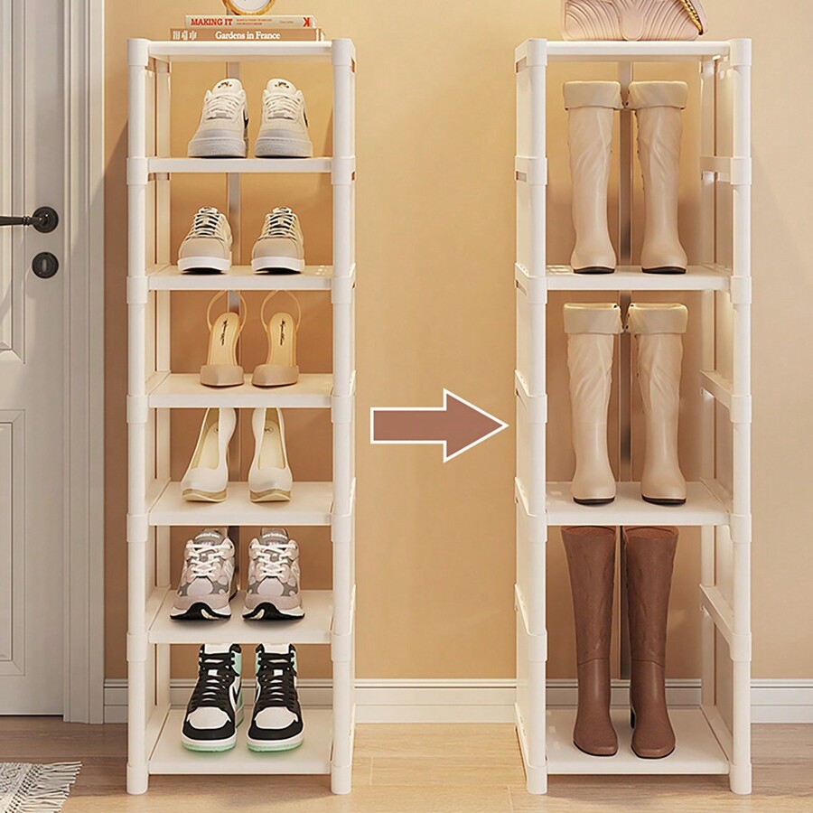 1pc Single Row Shoe Rack, Multi-Layered Storage Space Saving Shoe ...