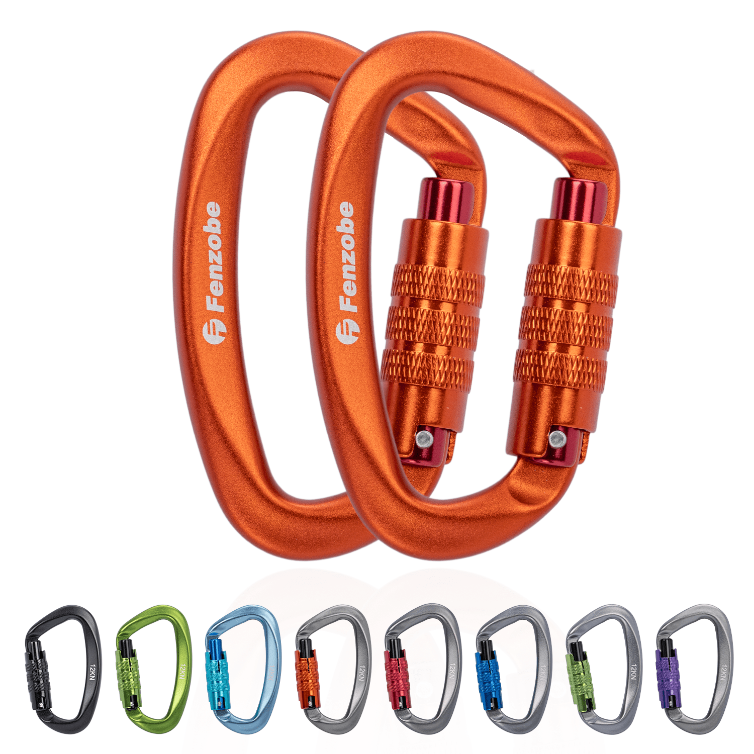 12KN Heavy Duty Aluminum Auto Locking Carabiner Hook For Camping ...