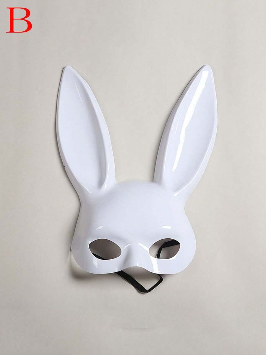 1pc Bunny Masquerade Mask For Cosplay & Festival Party, Half Face ...