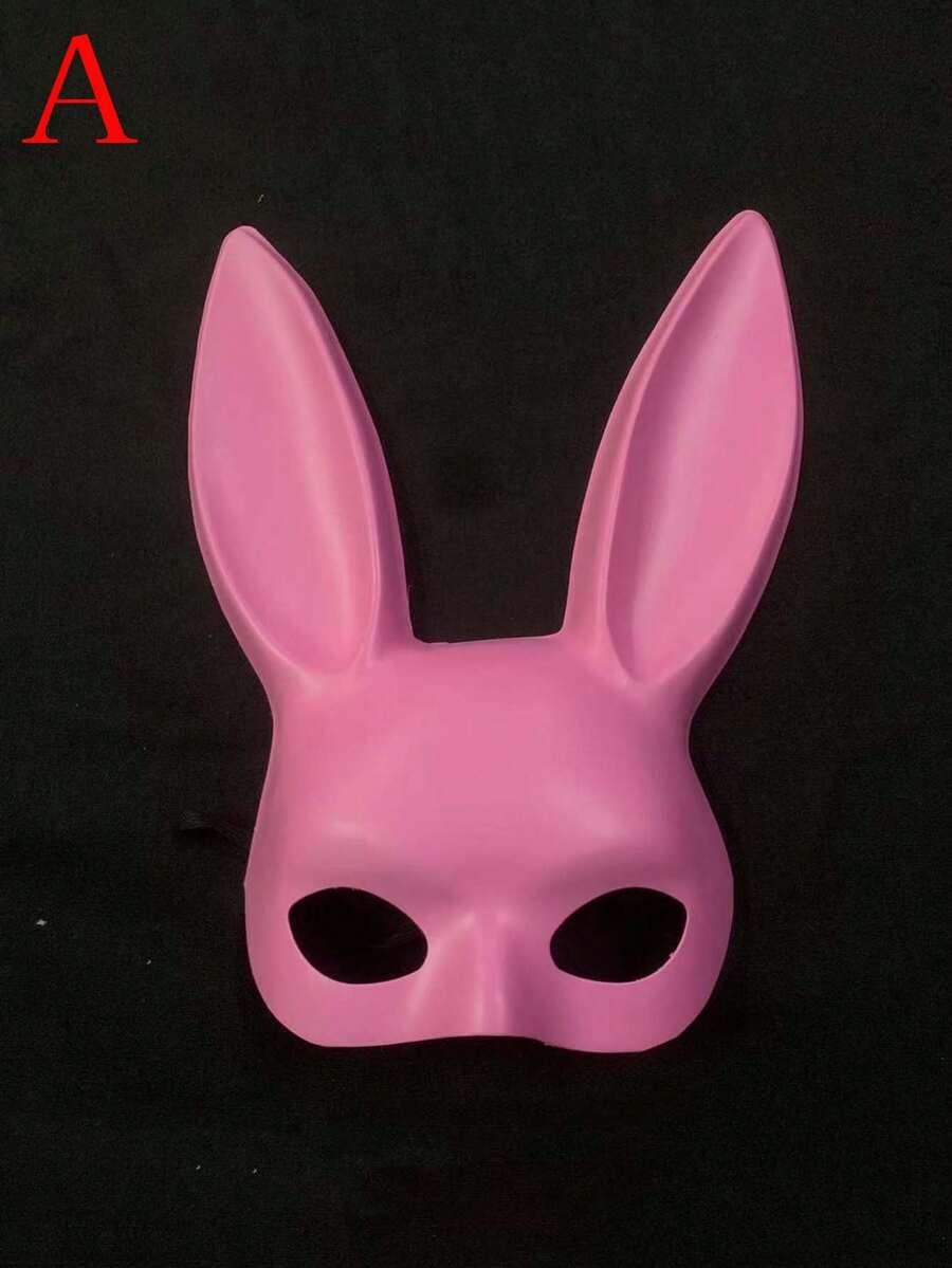 1pc Bunny Masquerade Mask For Cosplay & Festival Party, Half Face ...