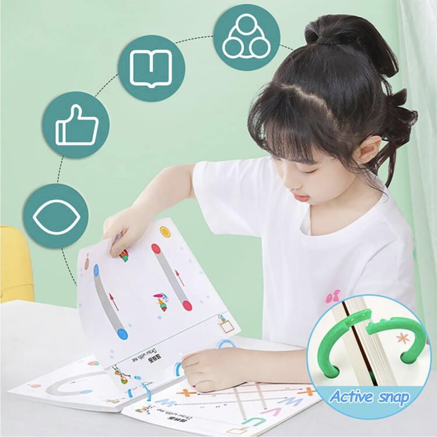 Children's Writing Training Pen, Erasable Early Education Card With Pen ...