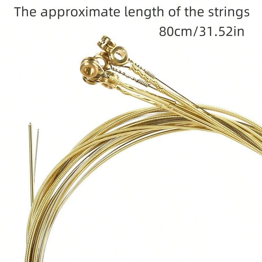 3pcs Wood Guitar Brass String Acoustic Guitar Strings Set, Folk Guitar ...