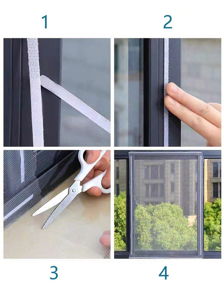 1pc Self-Adhesive Nylon Mesh Insect Screen Window Diy Cut-To-Fit ...