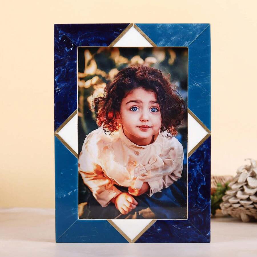Picture Frames Chic Photo Frame Mother Of Pearl Handmade Vintage 4x6 ...