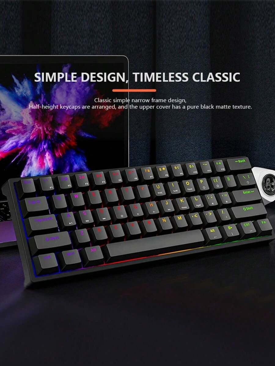 DANYCASE DANYCASE 61 Keys Gaming Keyboard Mechanical English Keyboard ...