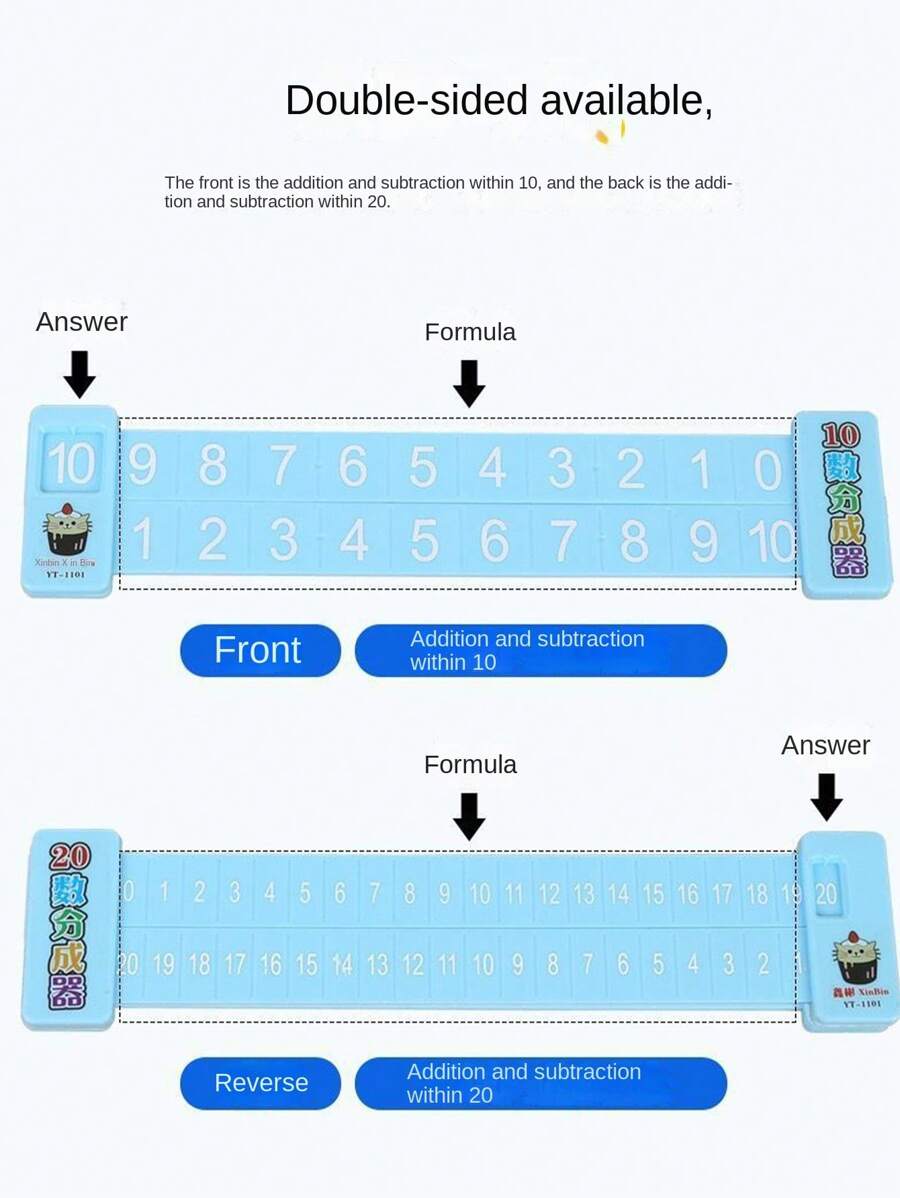 Grade 1 Kindergarten Math Teaching Aid Dual-Sided Number Chart For ...