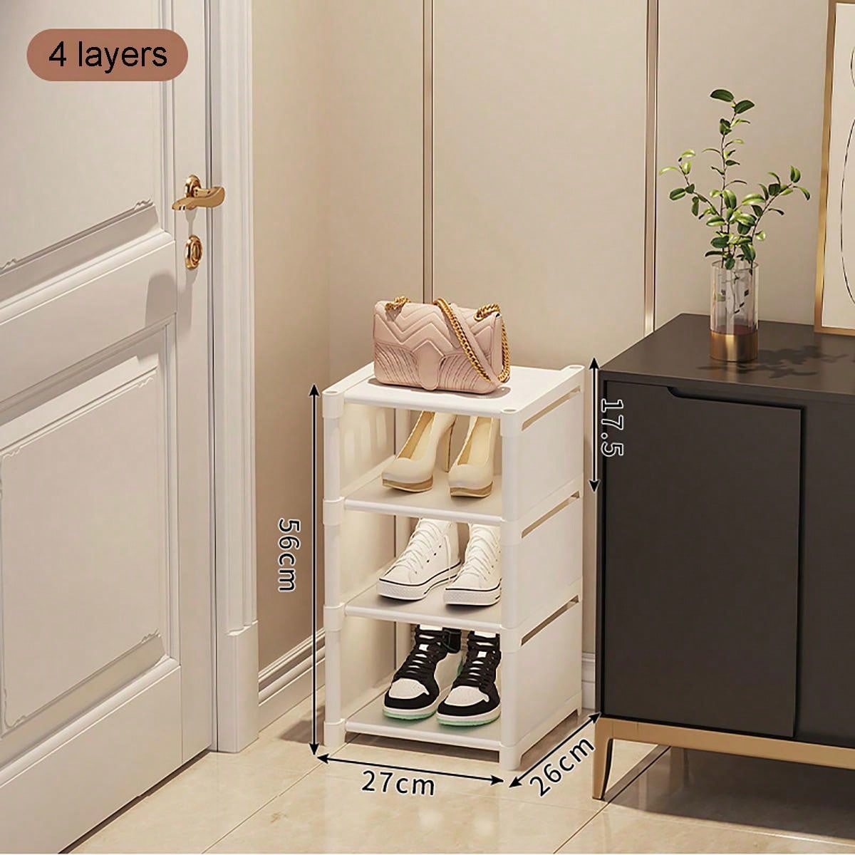 1pc Single Row Shoe Rack, Multi-Layered Storage Space Saving Shoe ...