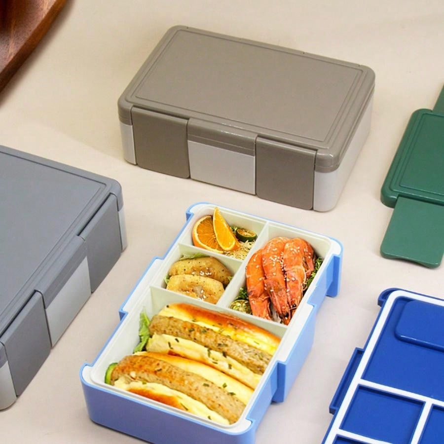 Lunchbox: Compartmental Bento Box For Office Worker, Microwave Safe ...