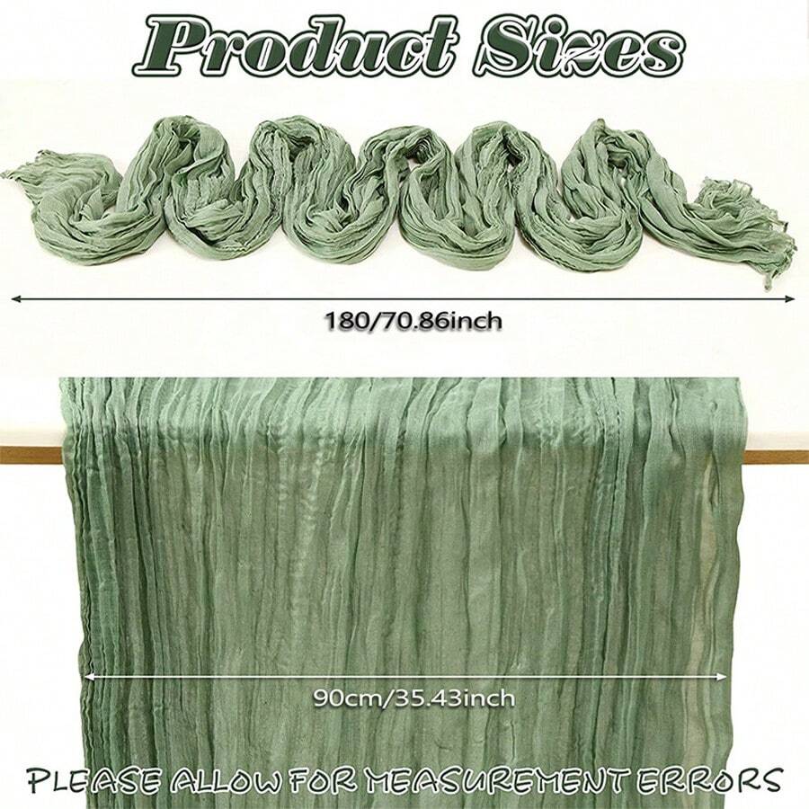 1pc Blue Cheese Cloth Table Runner Bohemian Gauze Cheesecloth Table ...