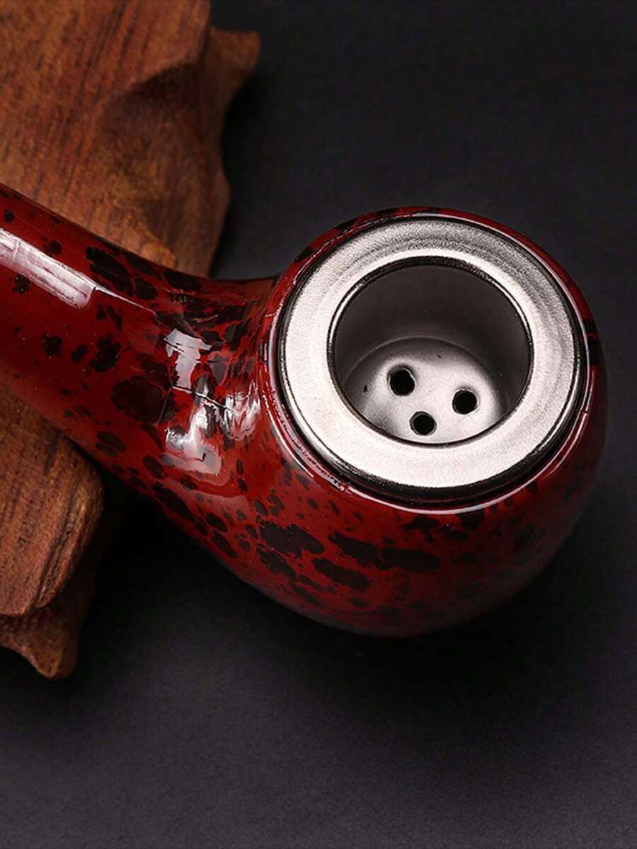 1pc Vintage Resin Smoking Pipes With Bent Stem For Men, Removable ...
