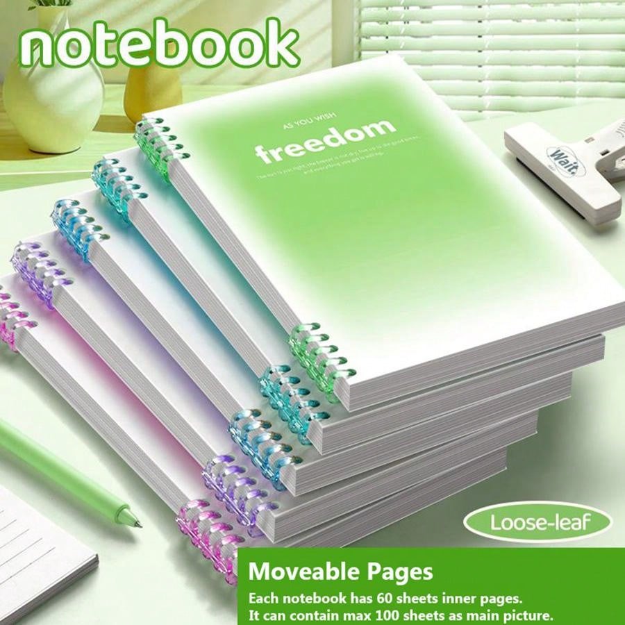 Removable Bound Spiral Notebook With Horizontal Ruled Waterproof Cover ...