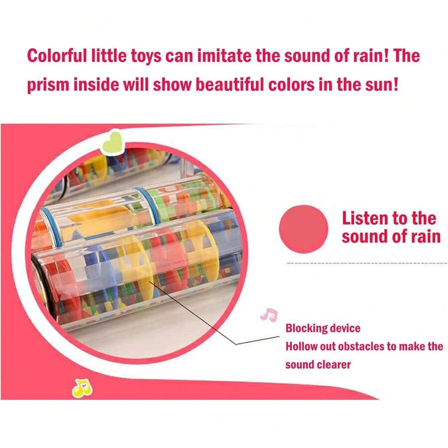1/2pcs Rainmaker Rain Stick Musical Instrument, 8 Inch Rainfall Rattle ...