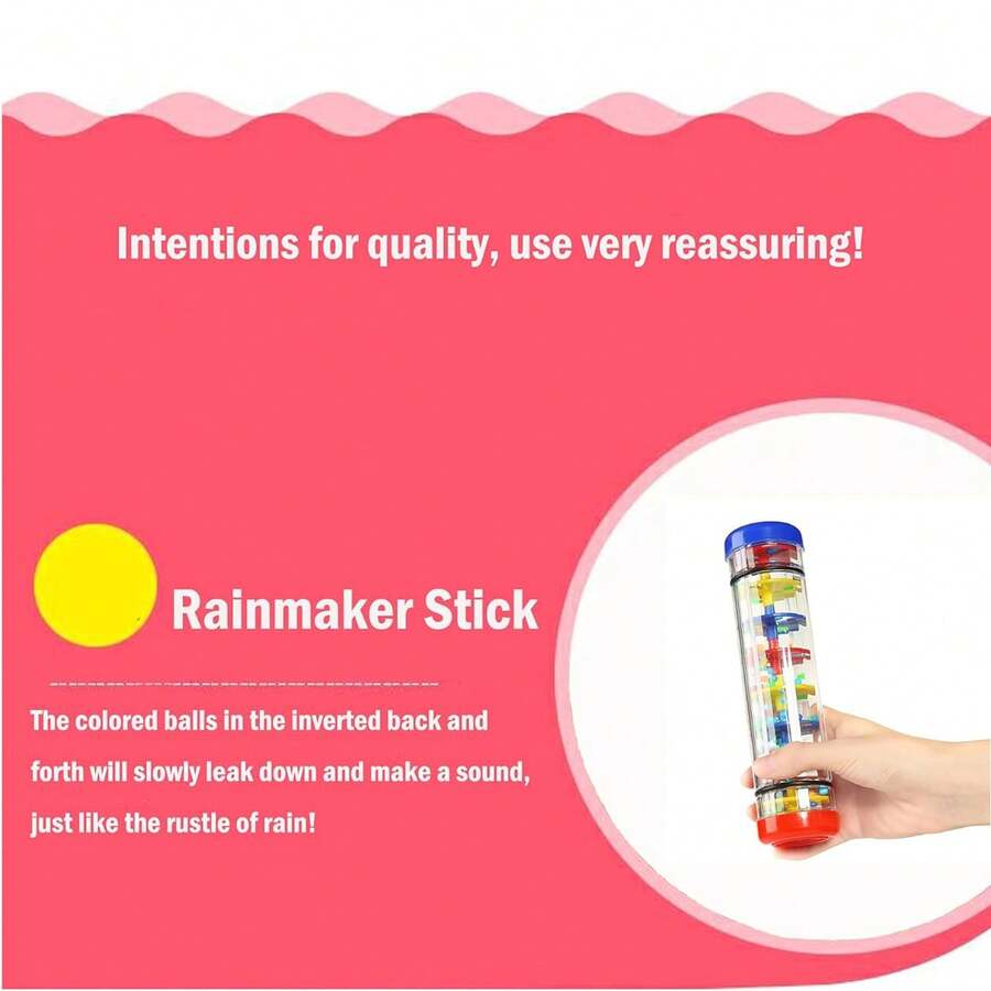 1/2pcs Rainmaker Rain Stick Musical Instrument, 8 Inch Rainfall Rattle ...