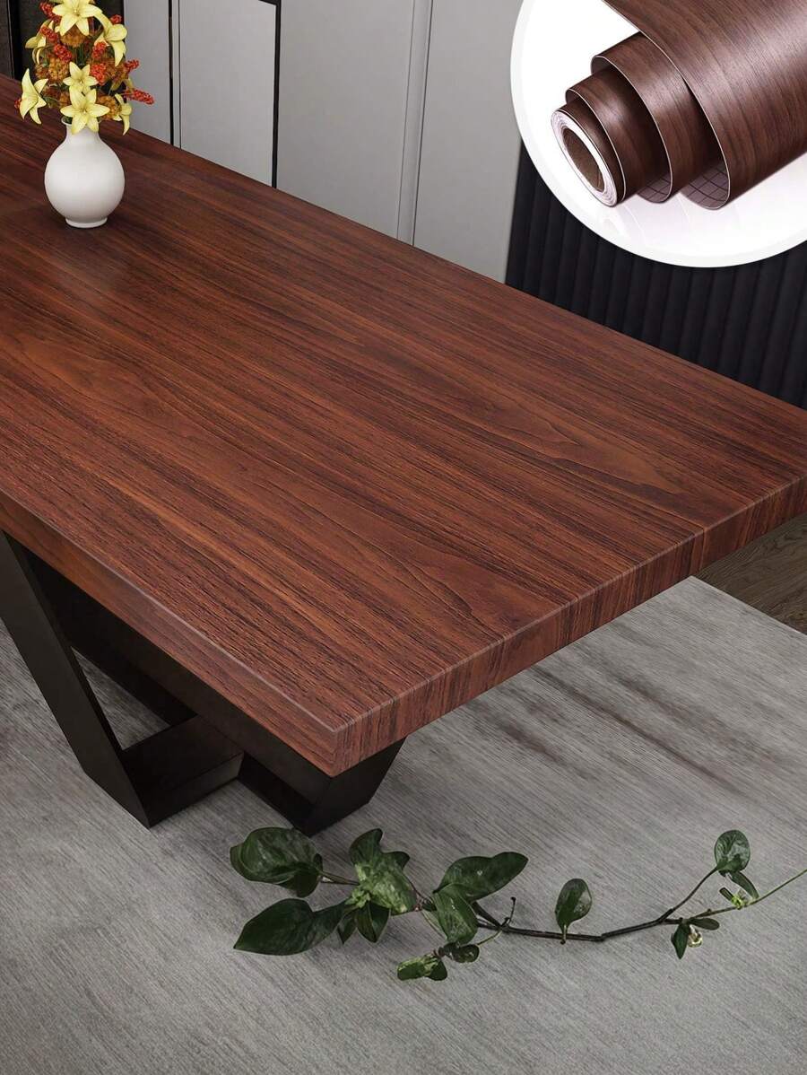 1 Roll Waterproof Movable Black Walnut Self-Adhesive Contact Paper ...