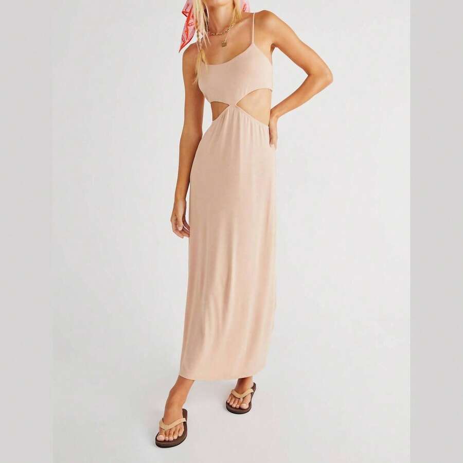 Free People FREE PEOPLE Piper Midi Dress In Natural | SHEIN USA