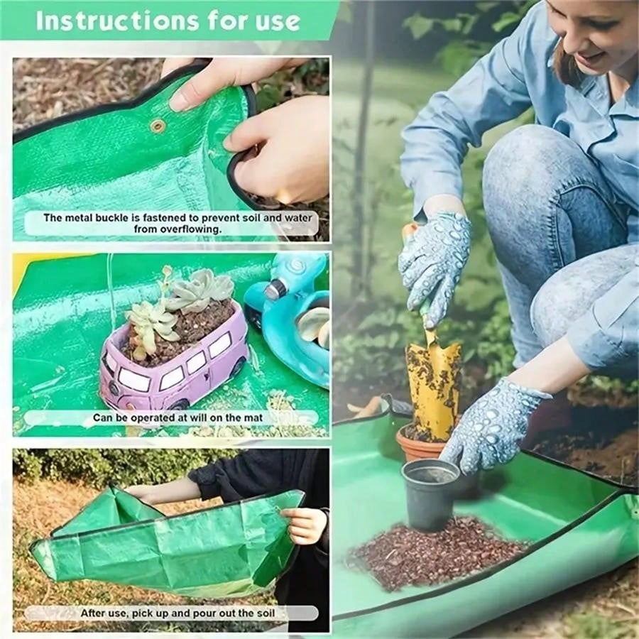 1pc Reusable Horticulture Transplant Pad, Pe Waterproof Planting Pad ...