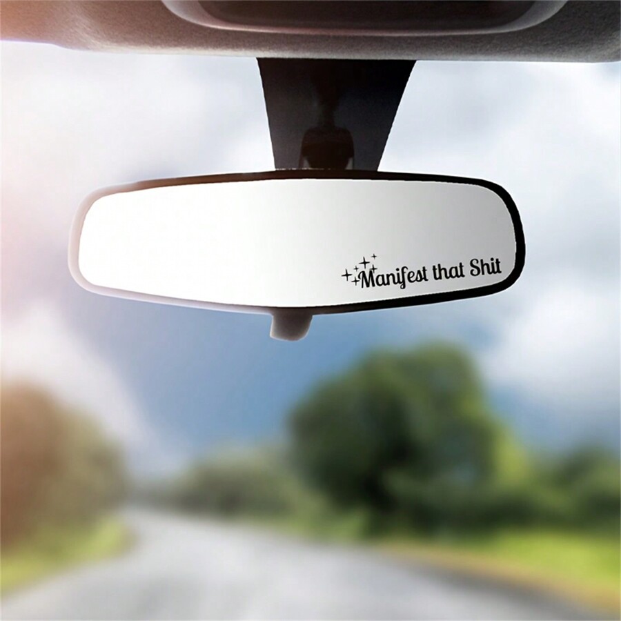 Rearview Mirror Decal, Manifest That, Funny Decals, Mental Health ...