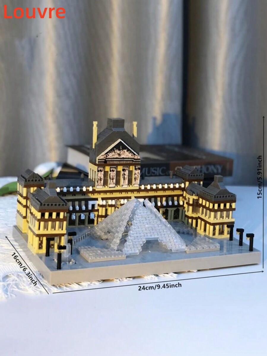 1 Set Of Famous Landmark Building Block Puzzle Including Louvre Museum ...