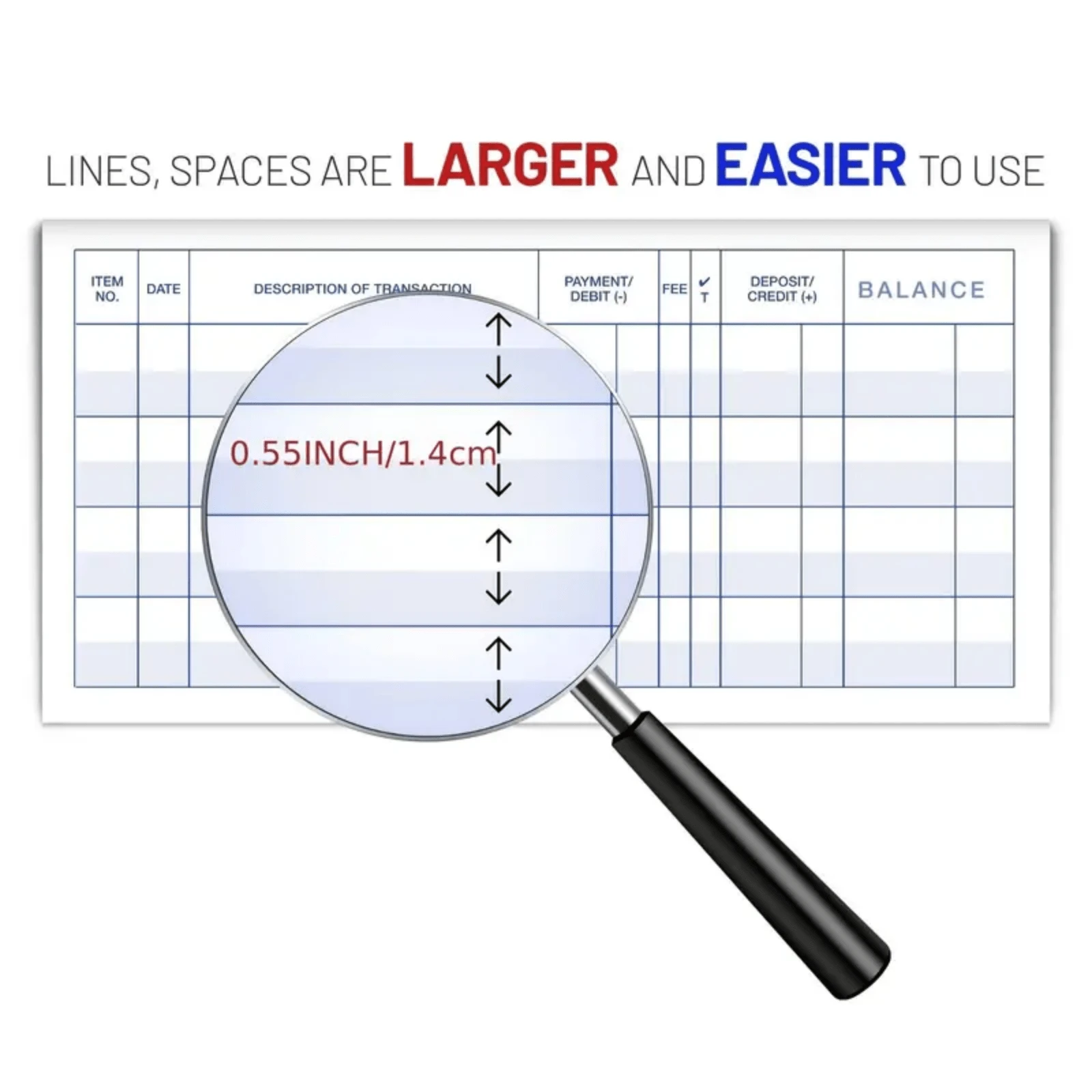 New Year, 10 PCS Larger Lines Check Registers For Personal Checkbook ...