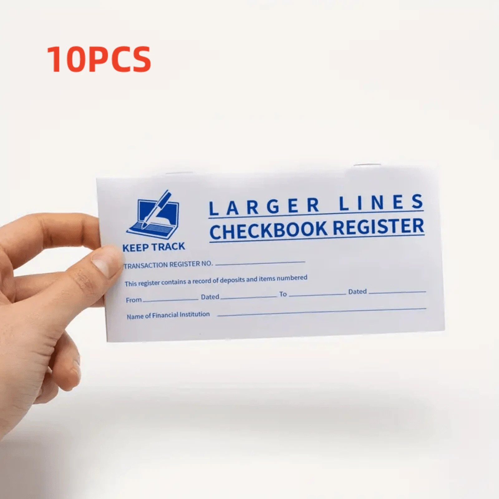 New Year, 10 PCS Larger Lines Check Registers For Personal Checkbook ...