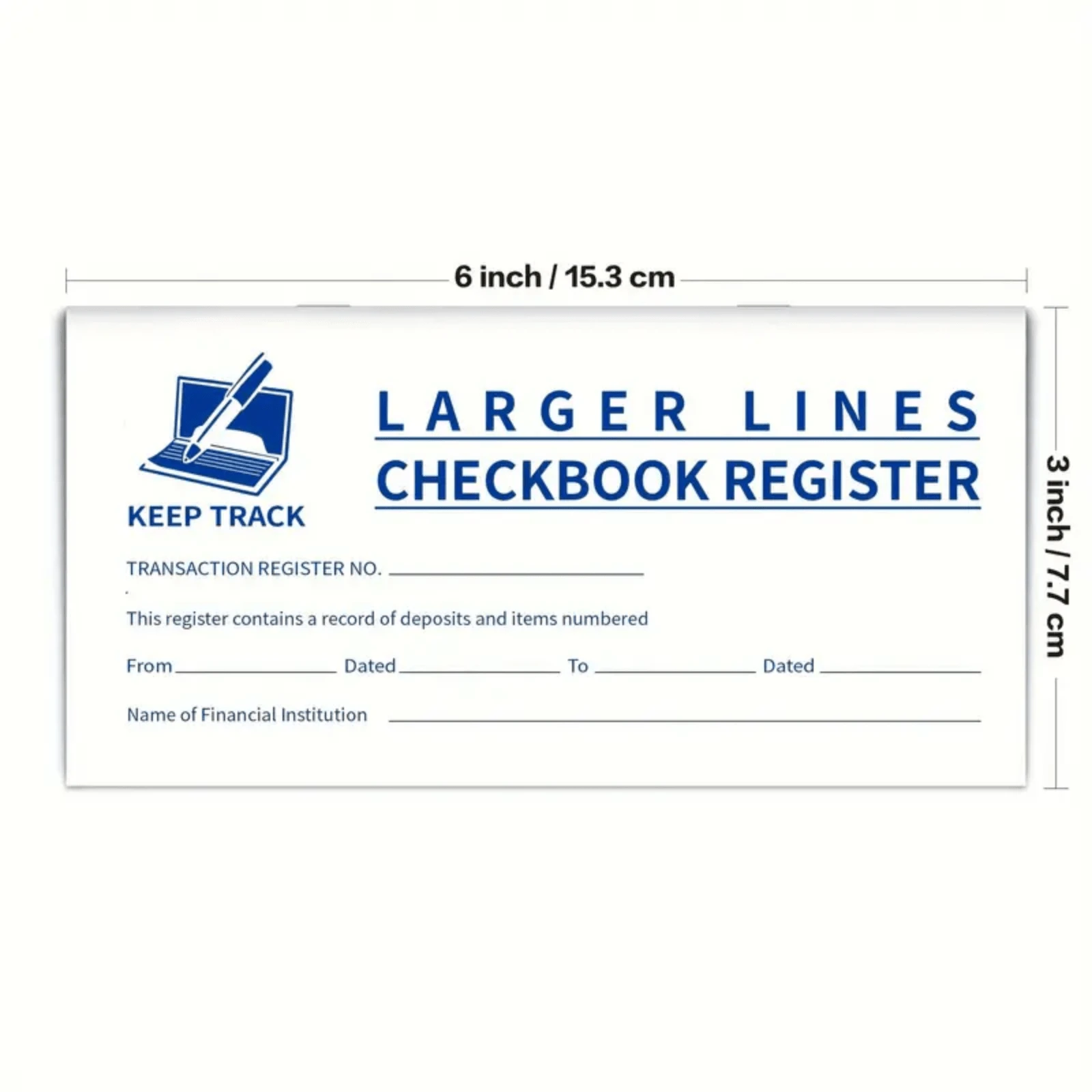 New Year, 10 PCS Larger Lines Check Registers For Personal Checkbook ...