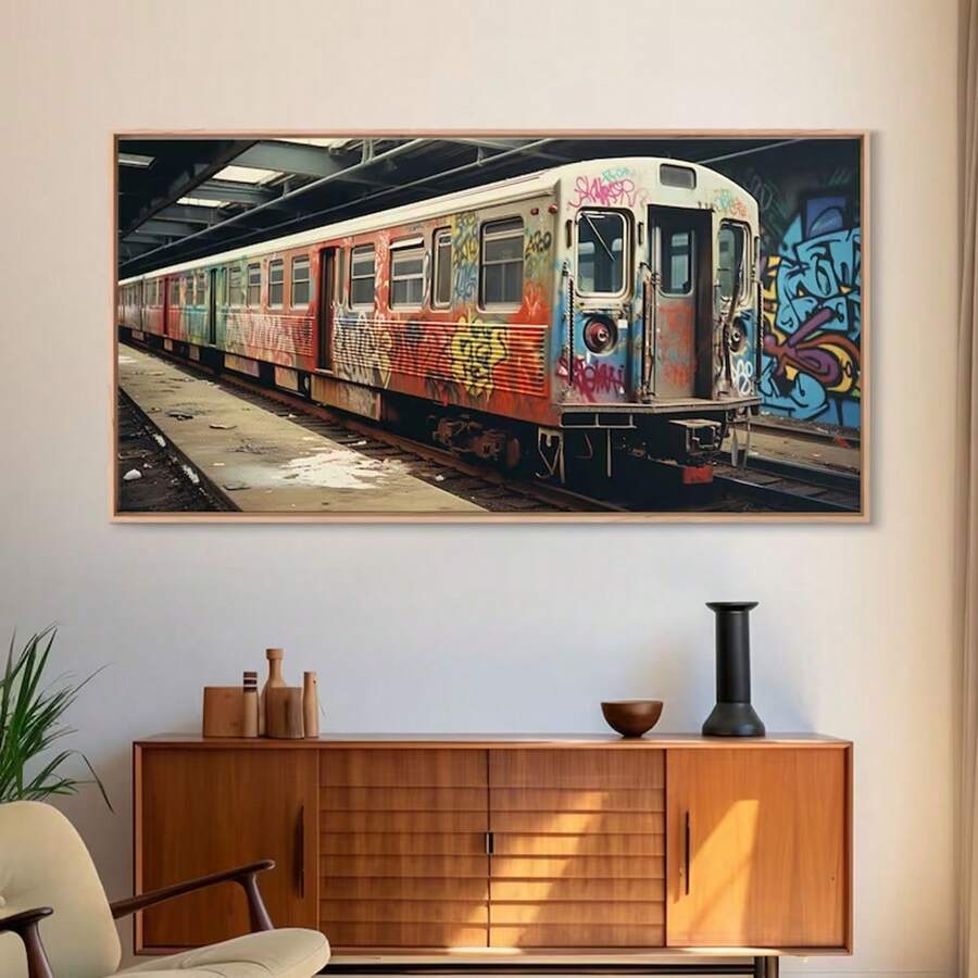 1 Pieza Impresión De Arte De Graffiti Del Tren De Metro En Nueva York ...