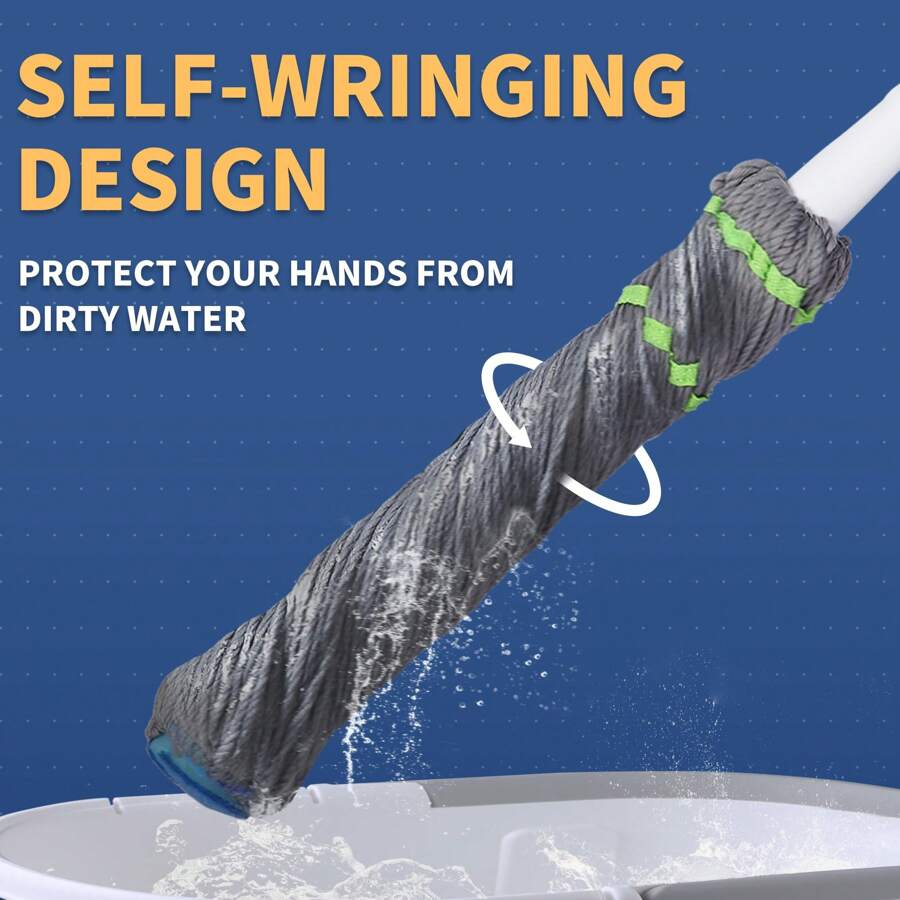 Twist Mop, Self-Wringing Mop For Floor Cleaning, Floor Mop With 2 ...