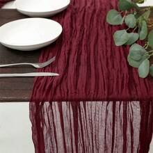 1pc Blue Cheese Cloth Table Runner Bohemian Gauze Cheesecloth Table ...