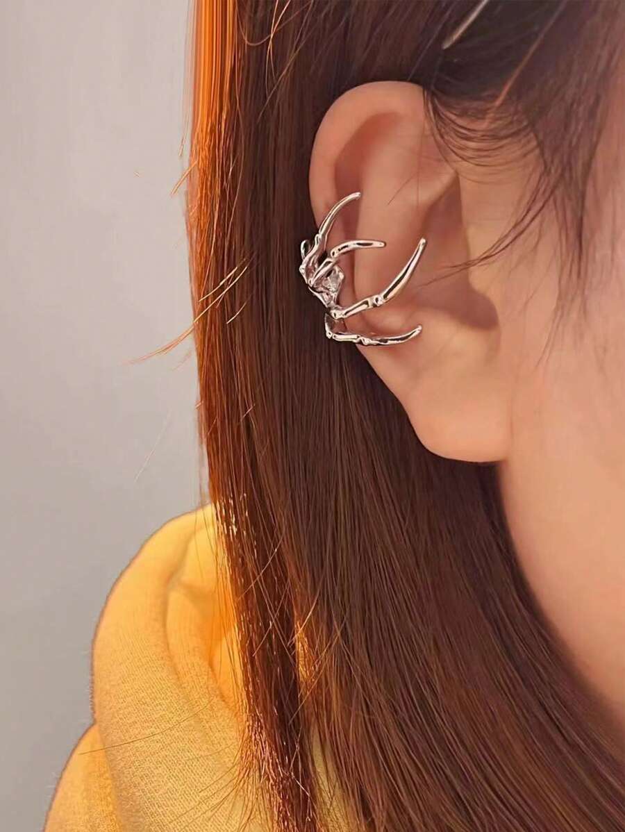 1pc Skc Gothic Style Spider Non-Piercing Ear Cuff For Women, Cool And ...