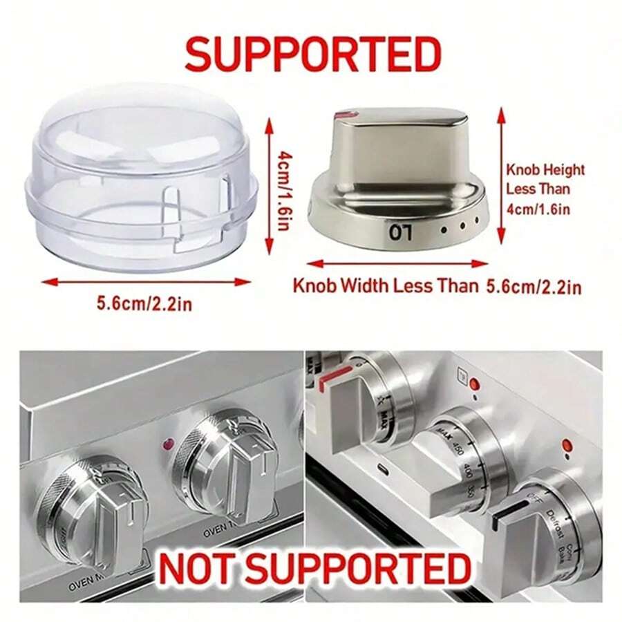 Stove Knob Covers For Safety (1/2/5/10pcs) Double-Key Design And ...