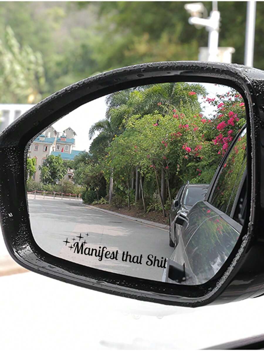 Rearview Mirror Decal, Manifest That, Funny Decals, Mental Health ...