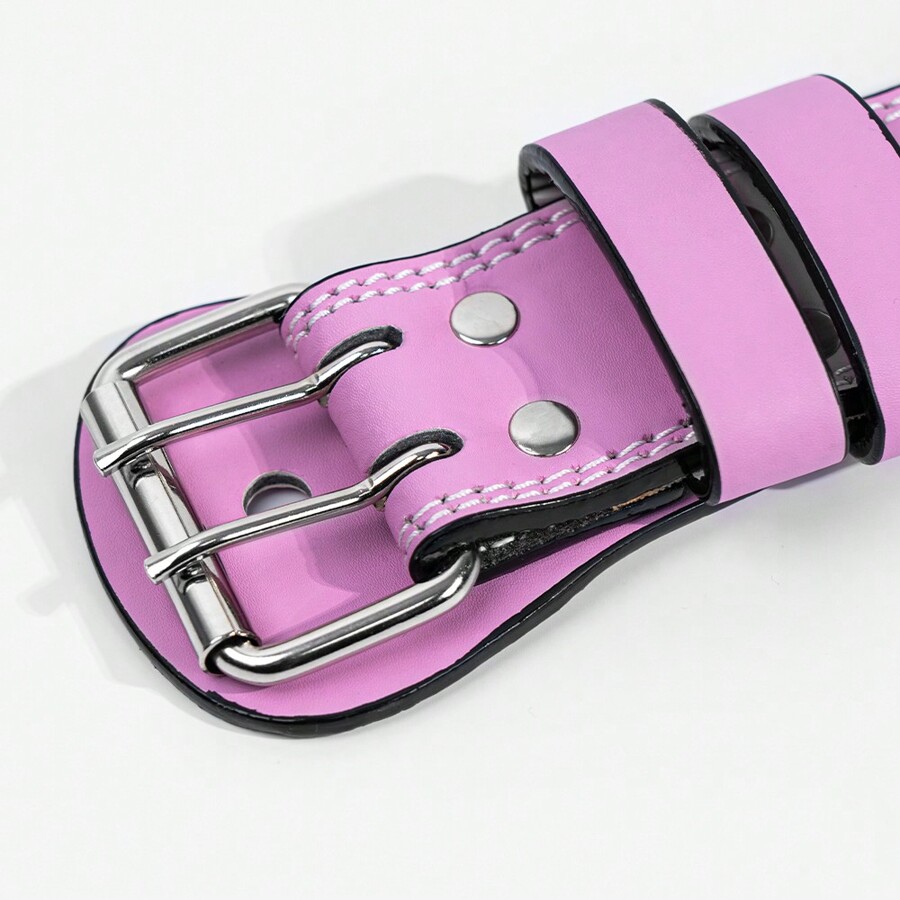 1pc Pink Weightlifting Belt, Squat Leather Lumber Support Belt ...