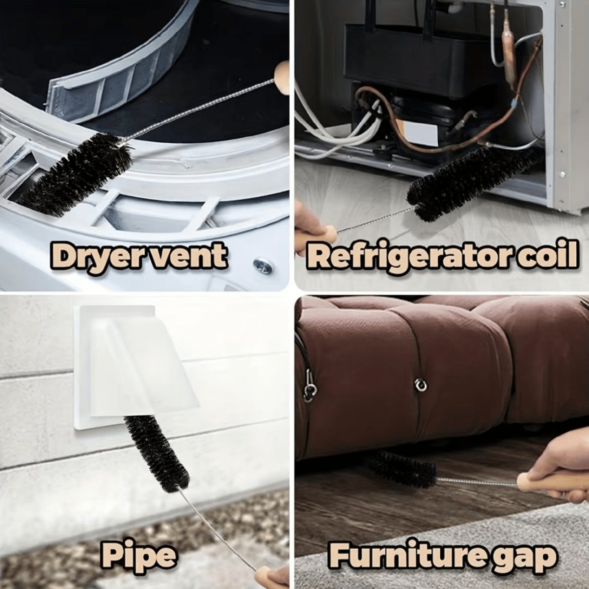 1pc Multifunctional Bendable Cleaning Brush For Washing Machine, Dryer ...