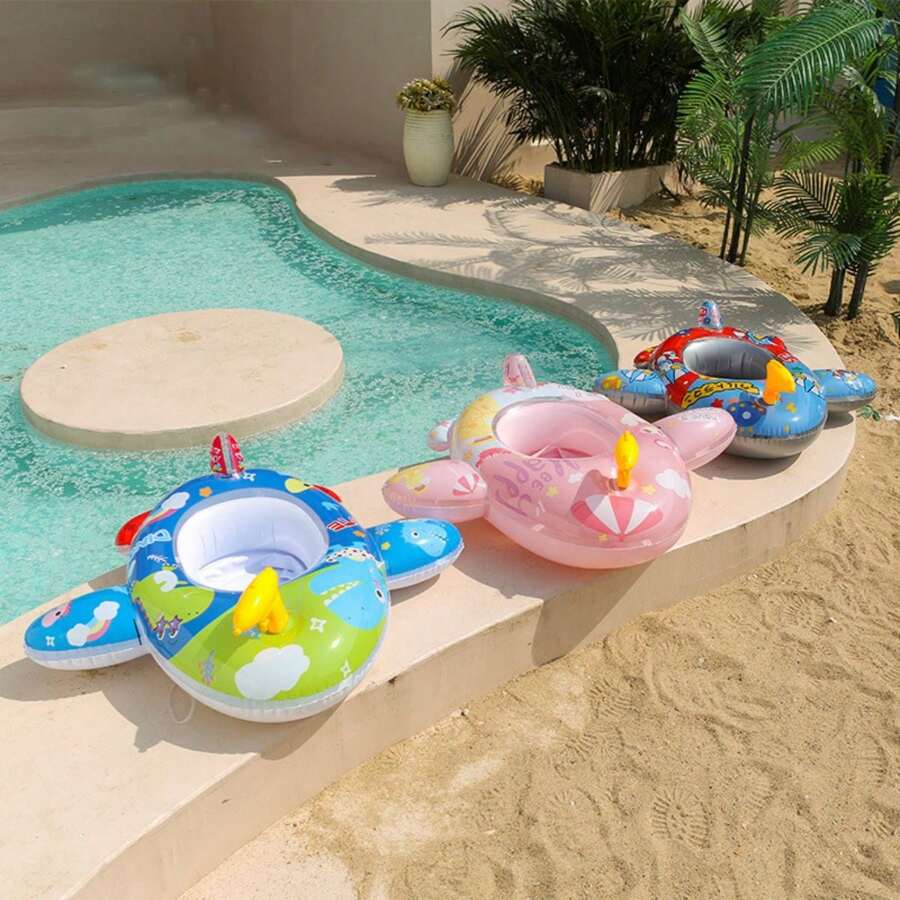 Pool Float Toys With Built In Water Gun, Inflatable Plane Boat Swimming ...