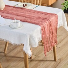 1pc Blue Cheese Cloth Table Runner Bohemian Gauze Cheesecloth Table ...
