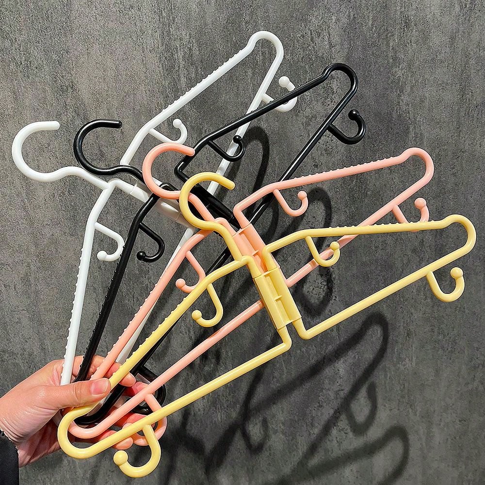 1pc Foldable Clothes Hanger With 4 Color Options, Space-Saving Storage ...