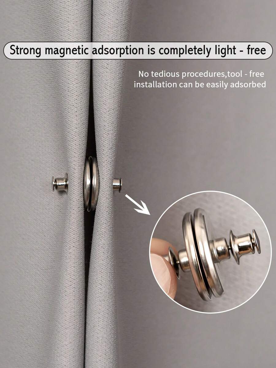 1/5/10 Pairs Metal Magnetic Curtain Holdabcks Button Holders Detachable ...