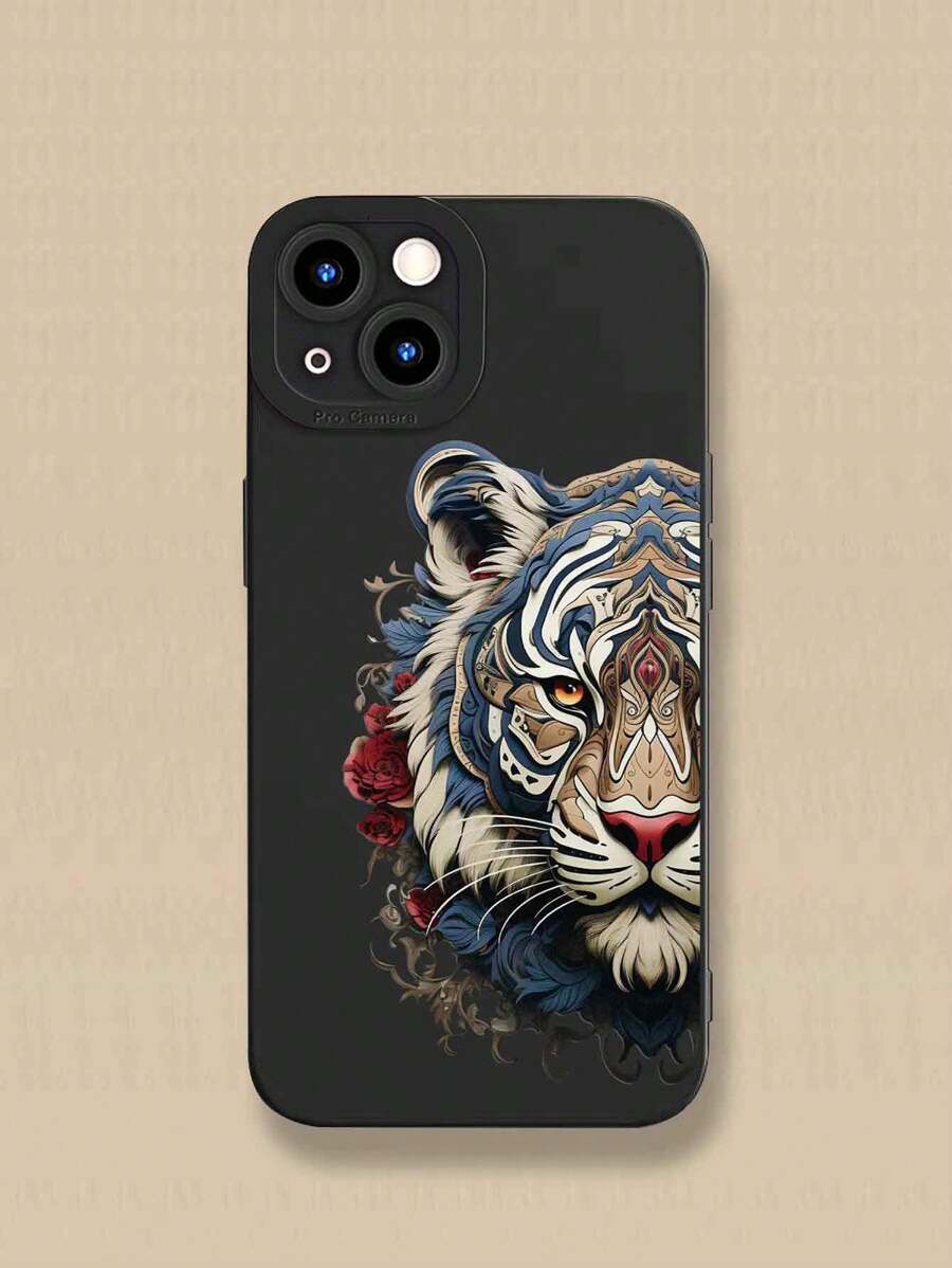 Cheetah 1pc Tpu Camera Protector, Anti-Collision, Fashion Tiger Print Protective Cover ...